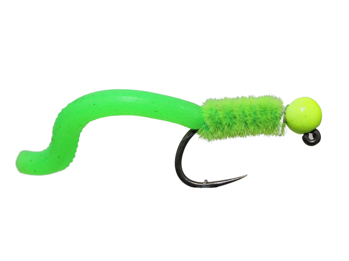 Fly Tying Material Kit, Chartreuse Squirmy Worm | Wild Water Fly Fishing
