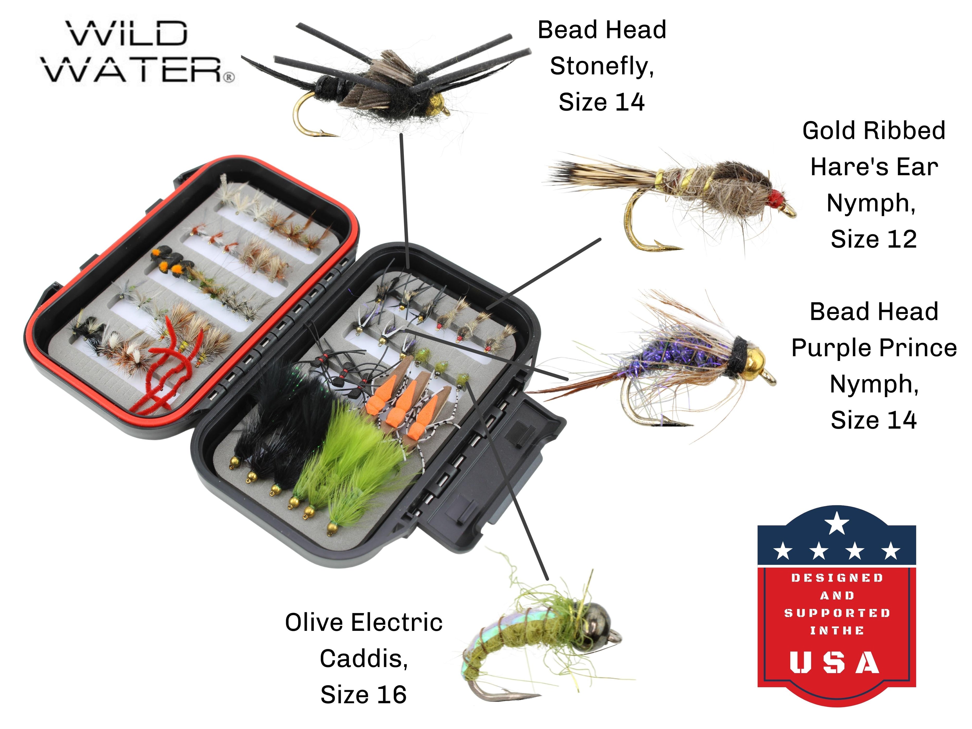 Mini Fly Assortment Box - 60 Flies | Wild Water Fly Fishing