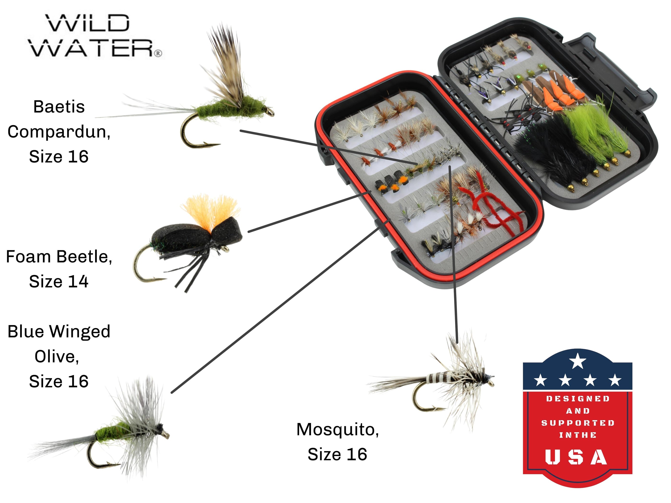 Mini Fly Assortment Box - 60 Flies | Wild Water Fly Fishing