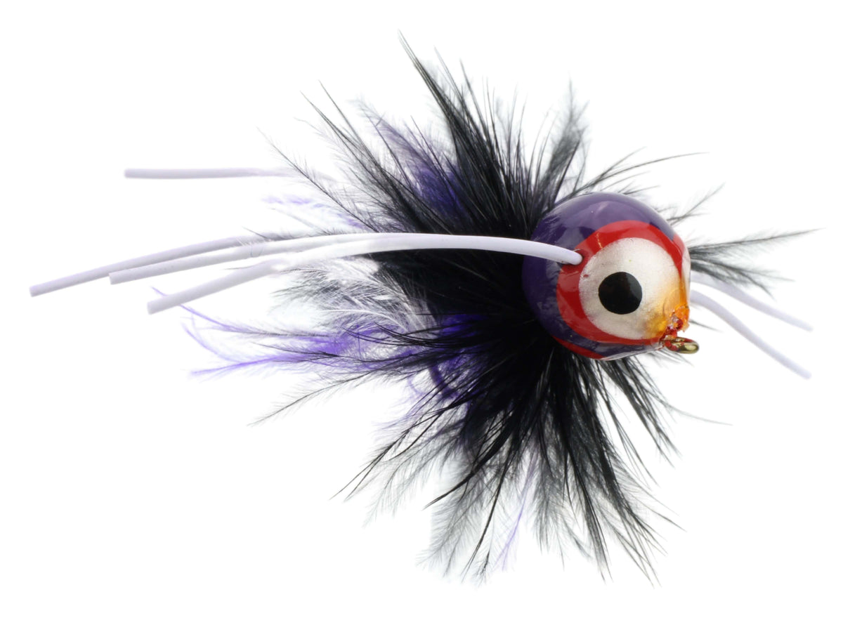 Purple Spherical Panfish Popper Size 8 | Wild Water Fly Fishing