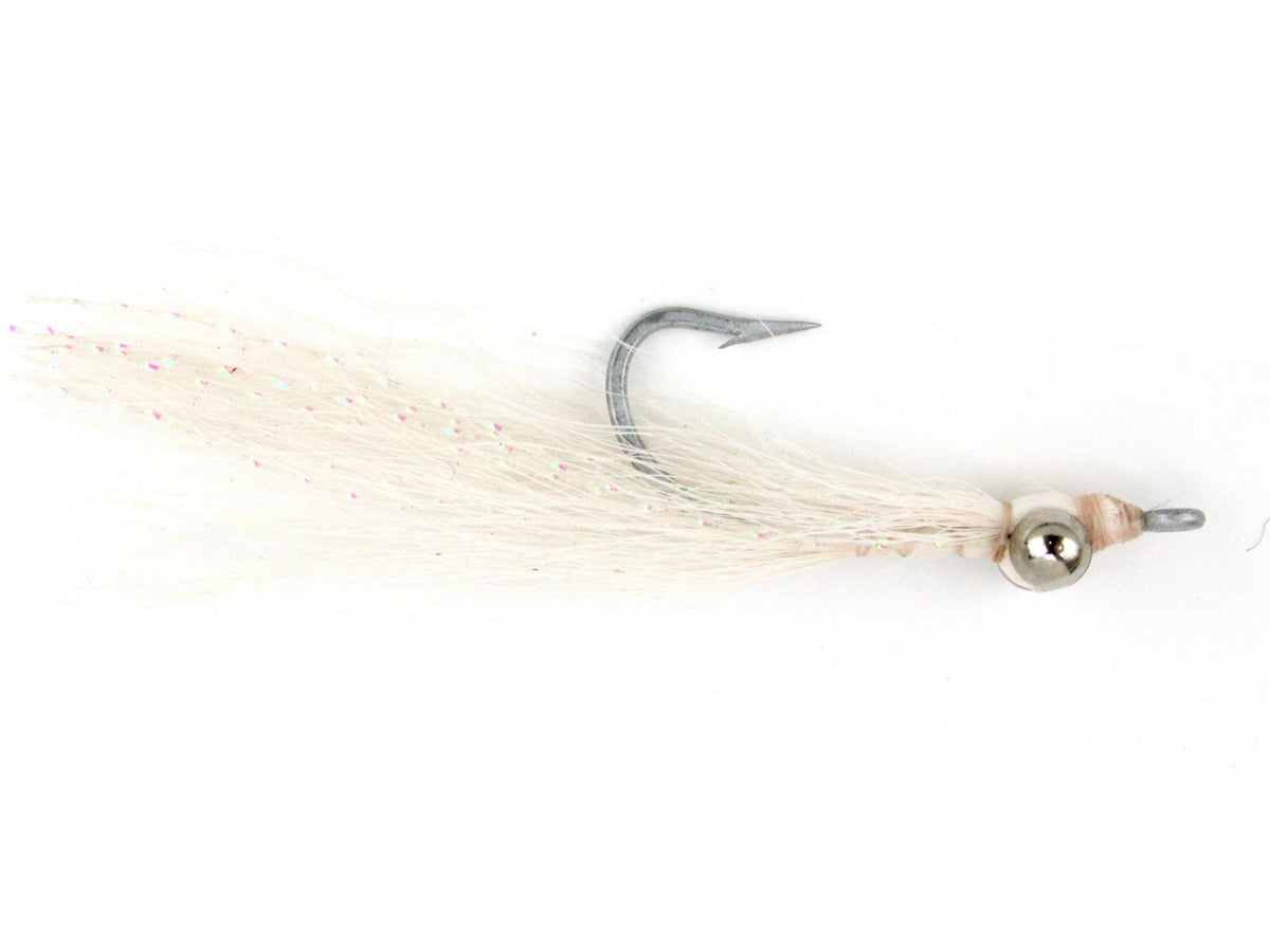White Clouser Deep Diving Minnow Fly | Wild Water Fly Fishing